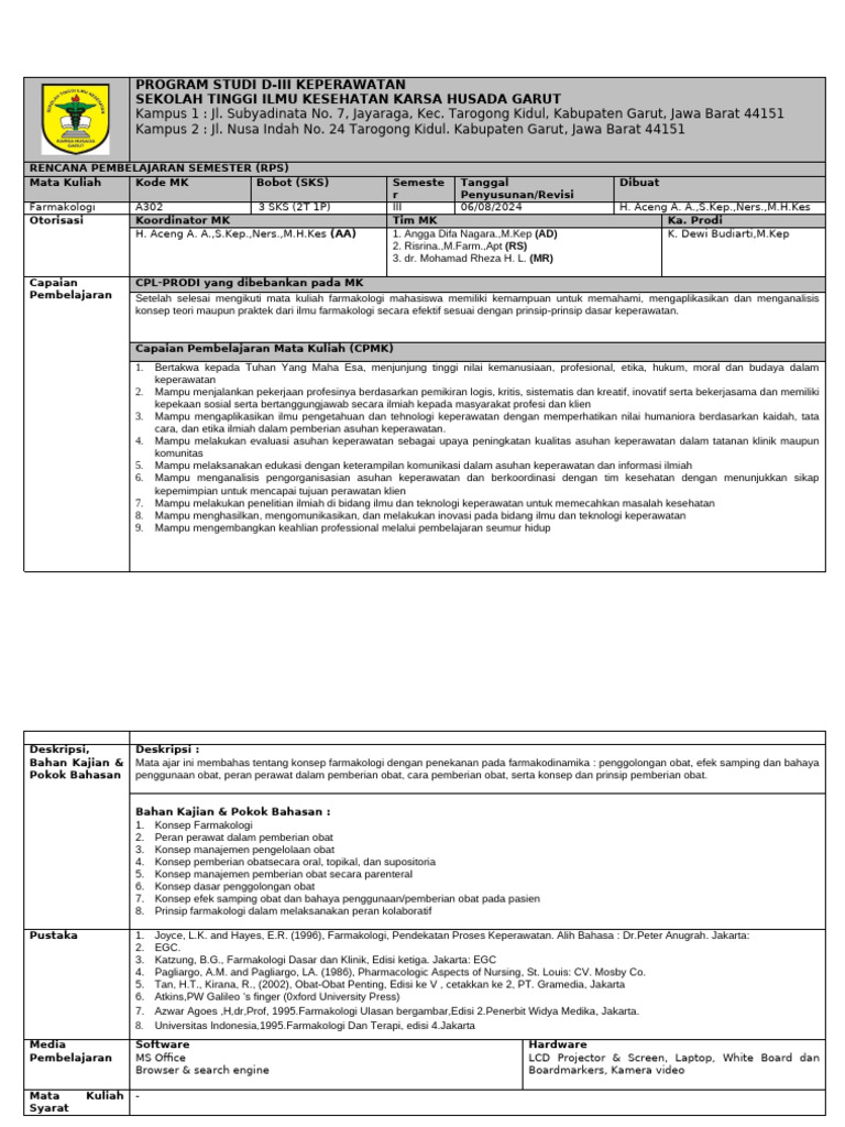 Rps Farmakologi d3 | PDF