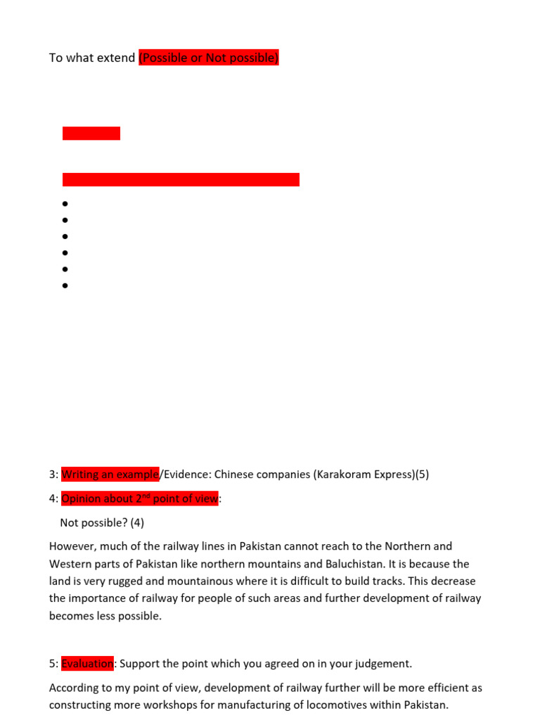 6 Mark Answer Pattern | PDF | Rail Transport | Train
