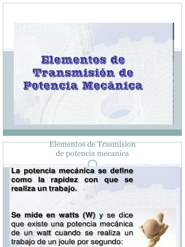 Trasmisiones mecanicas | PDF