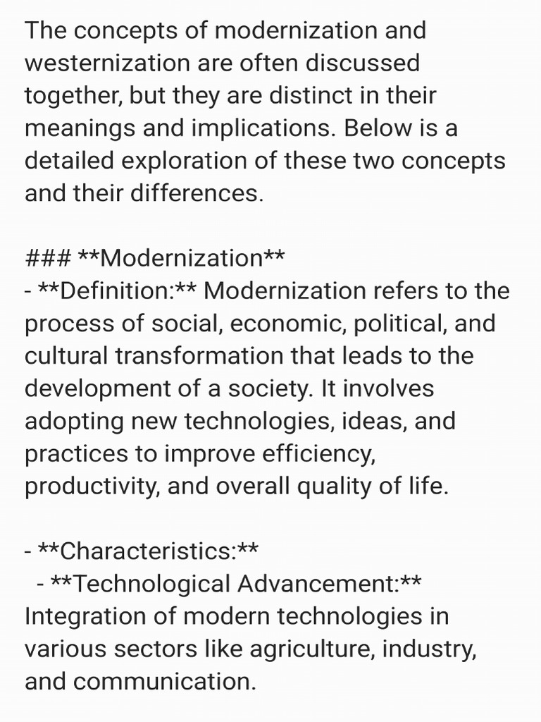 Modernization Vs Westernization | PDF