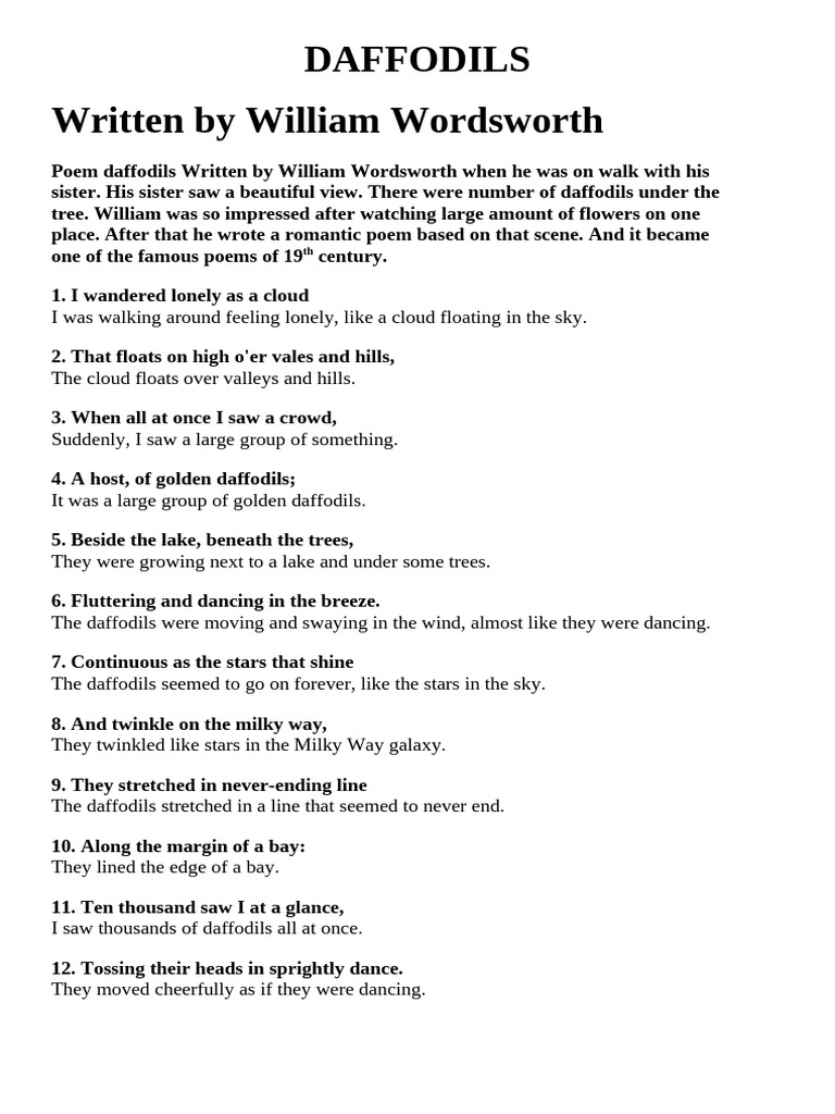 Daffodils | PDF