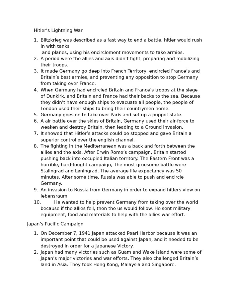 Bourne ww2 questions | PDF