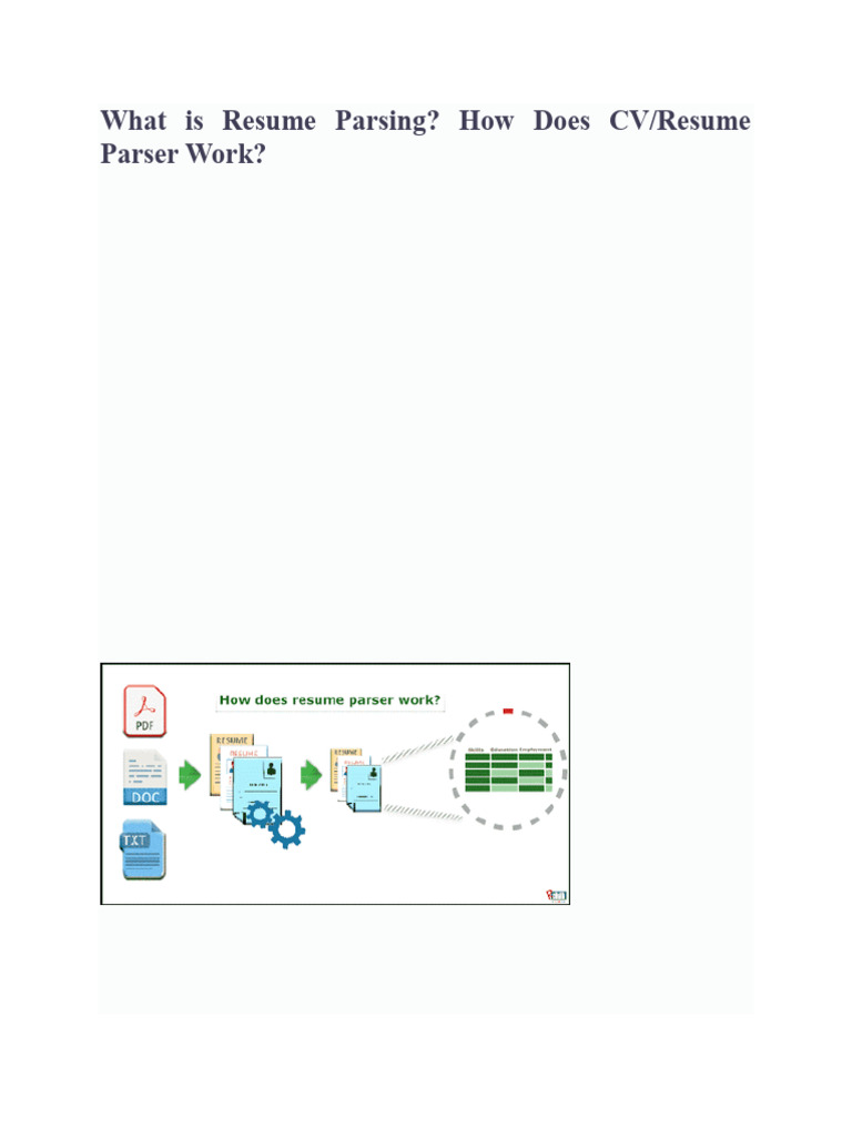 Resume Parsing | PDF
