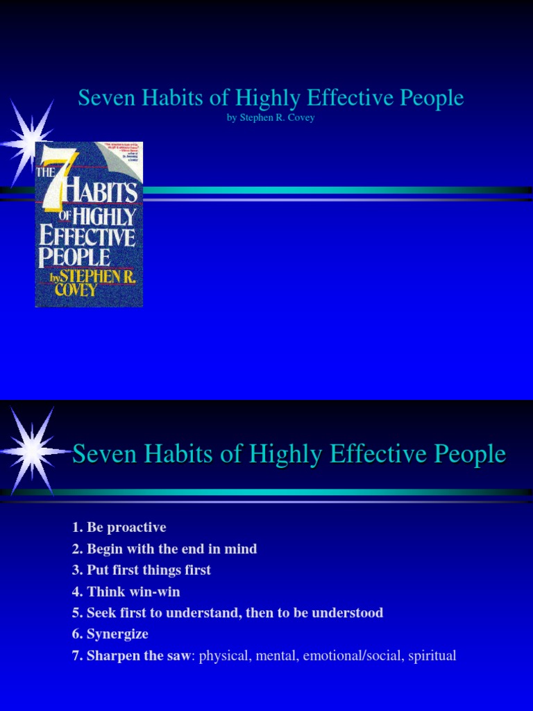 Seven Habits | PDF | Mahatma Gandhi | Habits