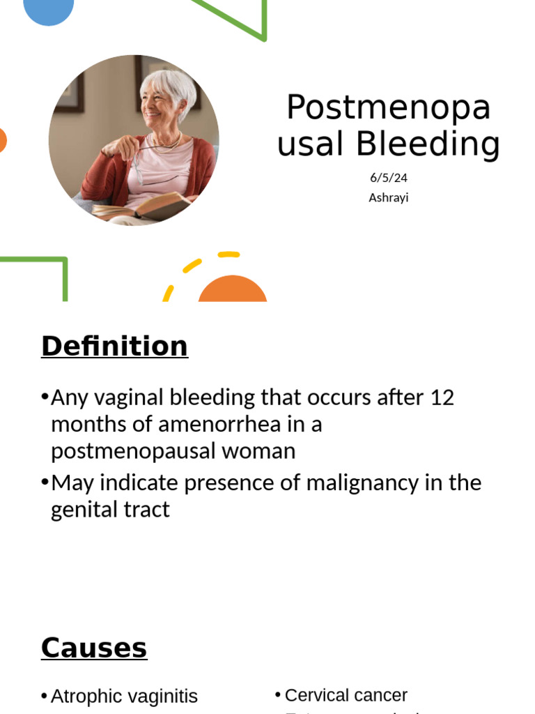 Postmenopausal Bleeding) | PDF