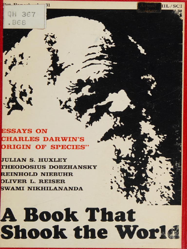 A Book That Shook The World Anniversary Essays On Charles Darwin's | PDF