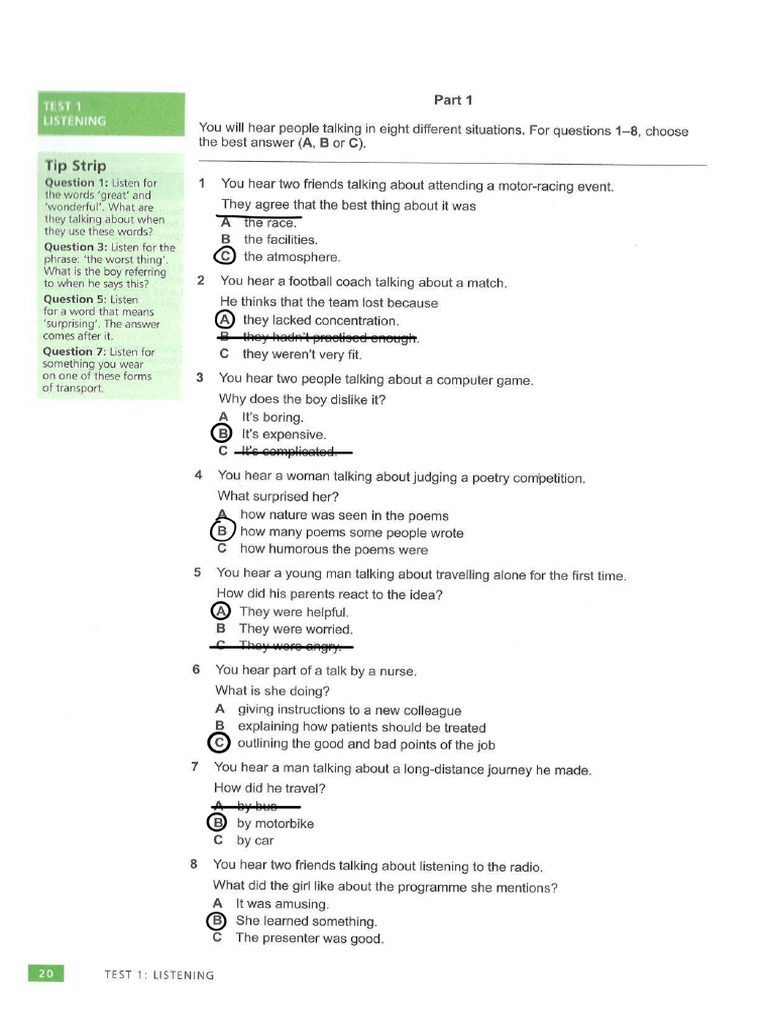 Practice_Test_Plus_2_test 1 Listening | PDF