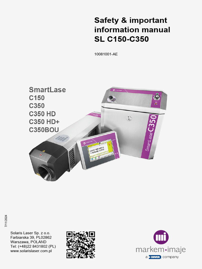 SLC150-350-Safety Manual-10081001 | PDF