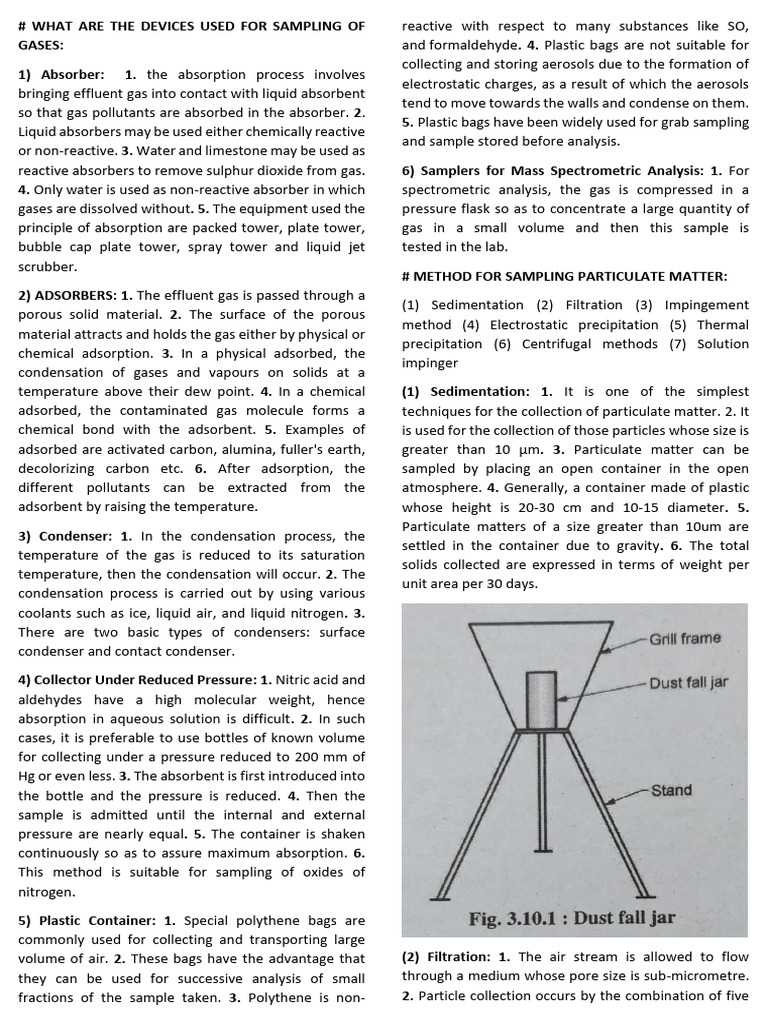 Air Pollution Notes 2023-1 | PDF