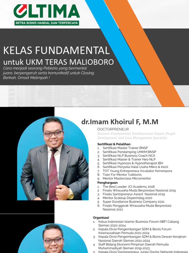 Kelas Fundamental _ Dr Imam Khoirul Fajri | PDF