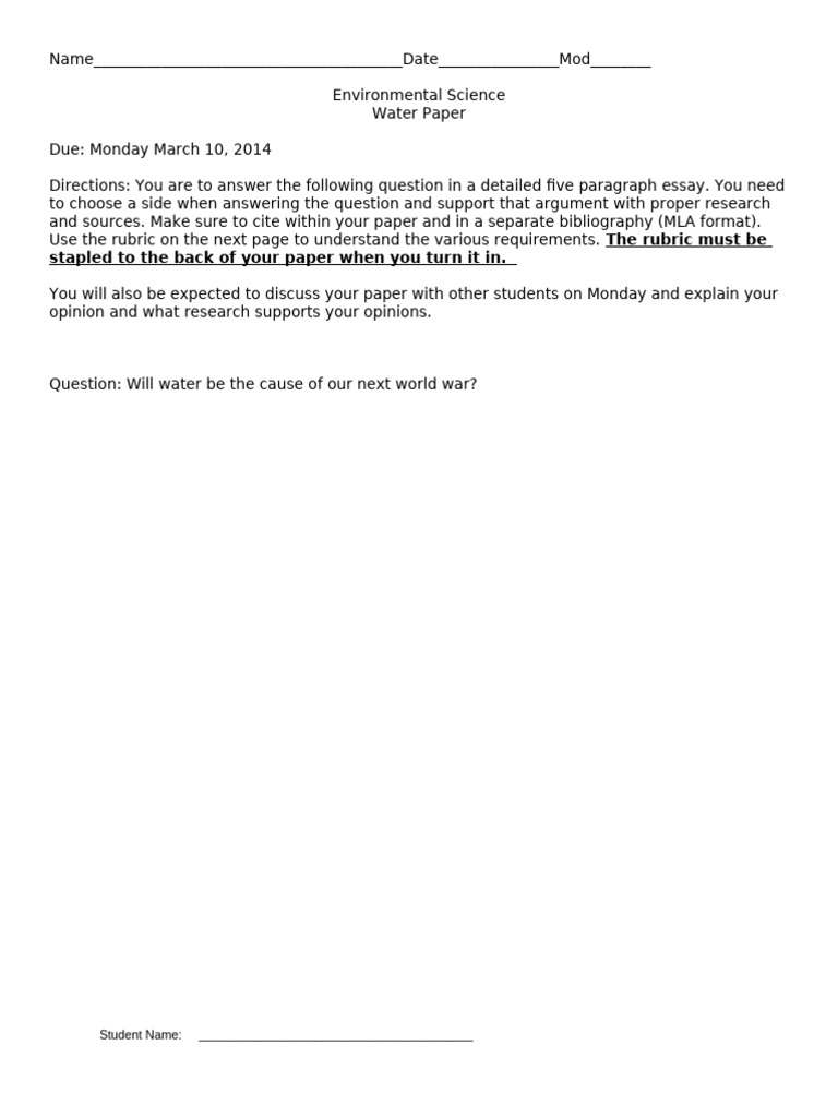 Paper Requirements and Rubric | PDF | Essays | Human Communication