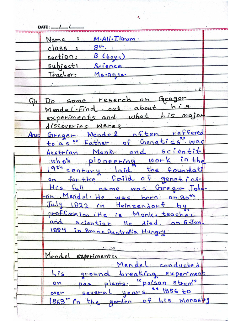 Ali Science Assignment 2 | PDF