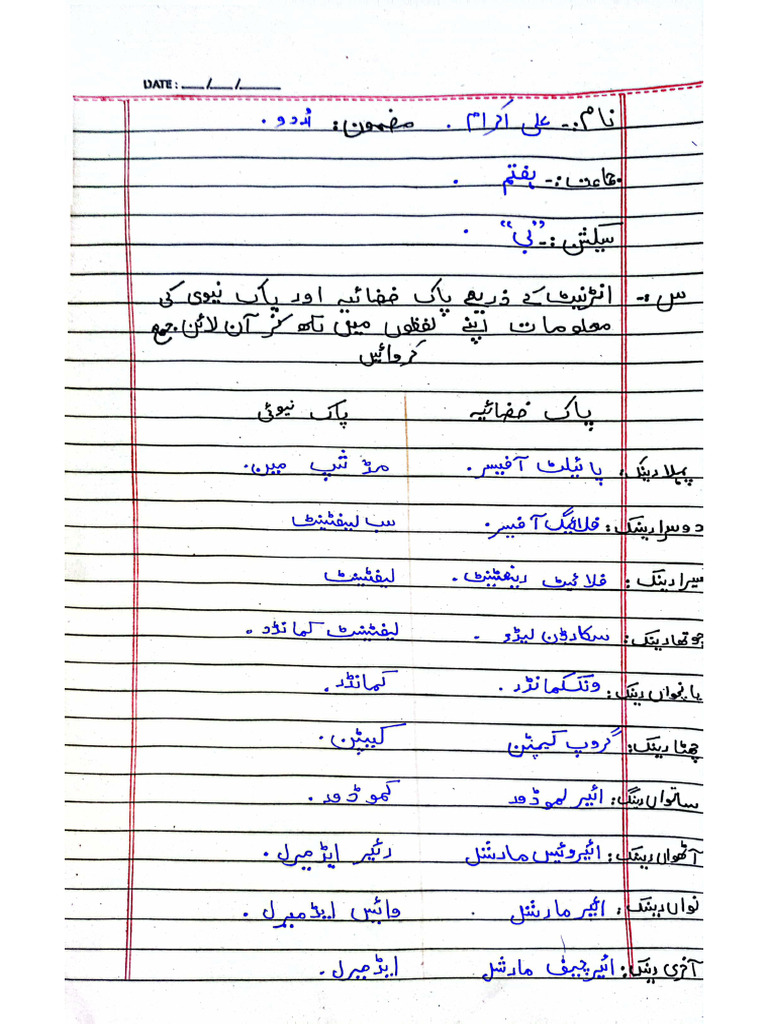Ali Urdu 2nd Assignment | PDF