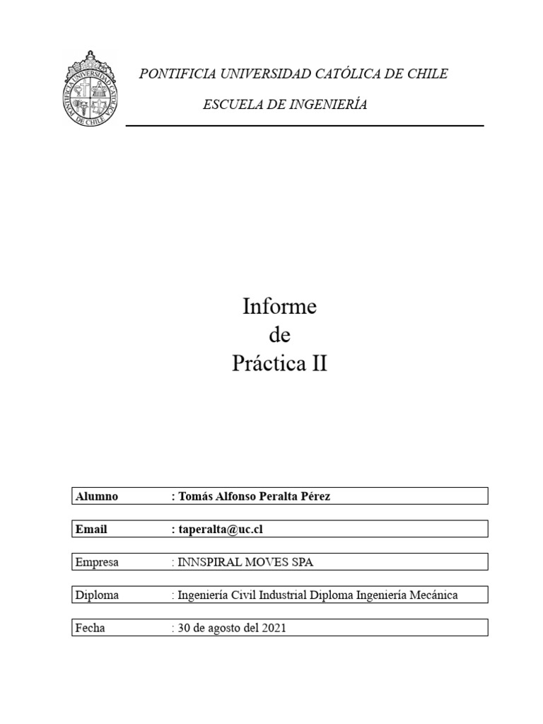 Informe Practica 2 Tomás Peralta | PDF