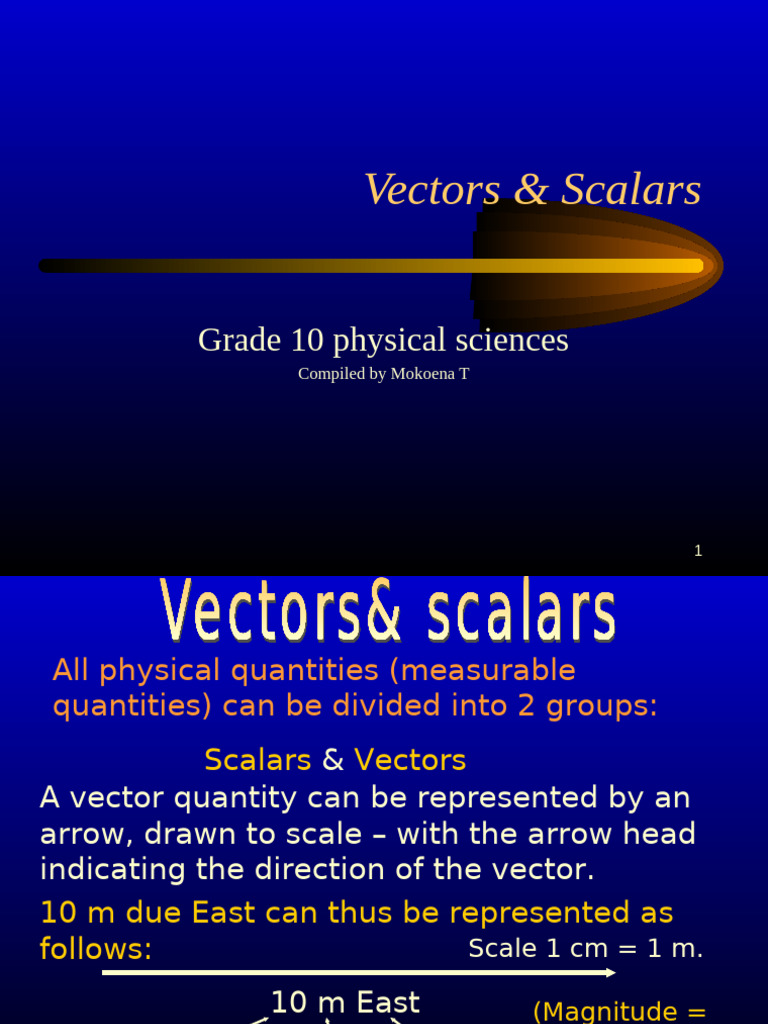 Vectors-And-Scalars (Gared 10 Physical Sciences Notes) | PDF