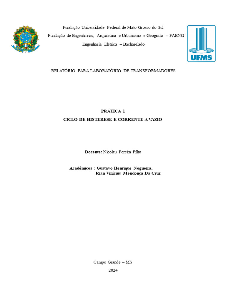 Relatório 1 trans | PDF