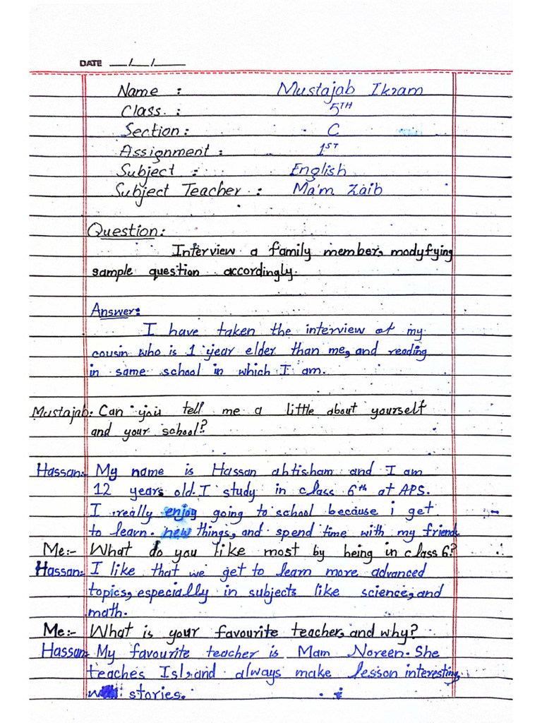 Muhammad Mustajab Ikram English Language Assignment 1 | PDF