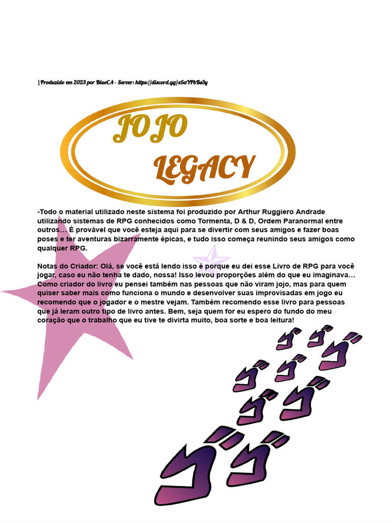 Jojo Legacy - 1.7.3 | PDF