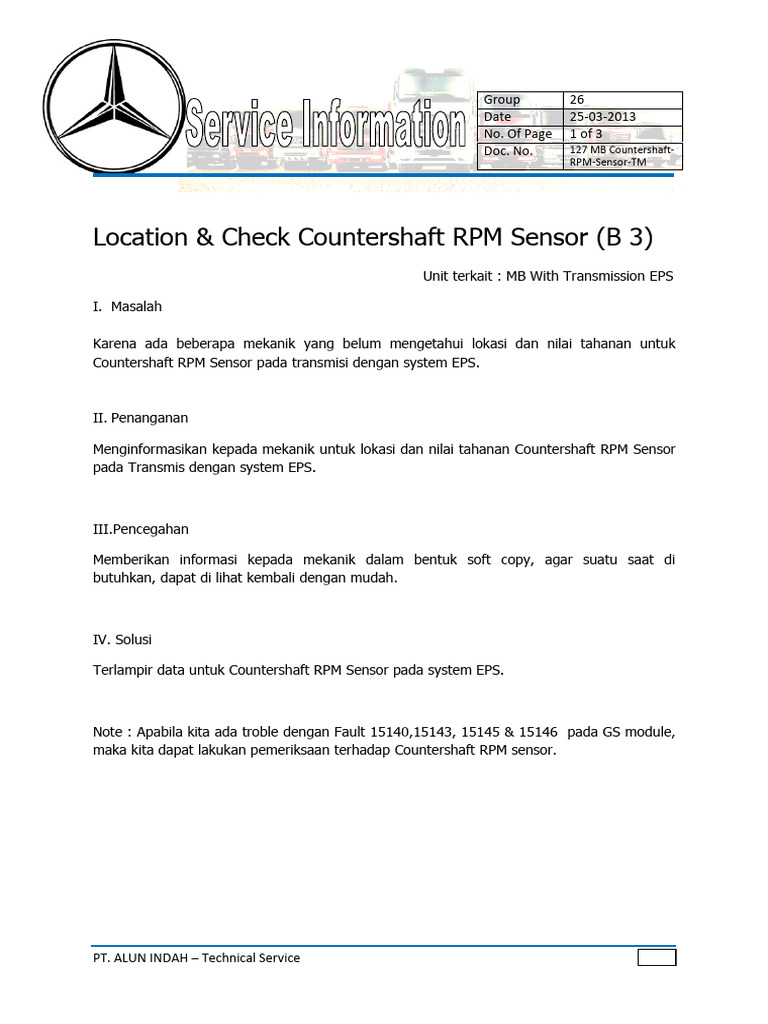 127 MB Countershaft RPM Sensor TM | PDF | Automotive Technologies | Motor Vehicle