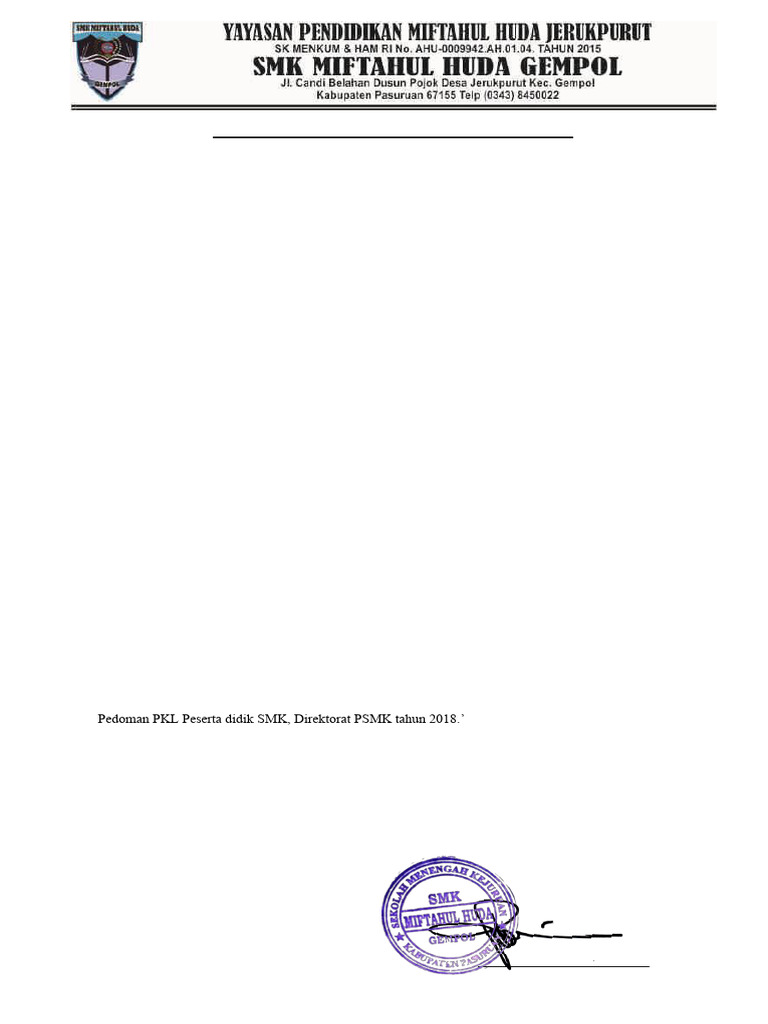 Contoh SK Tim Supervisi | PDF