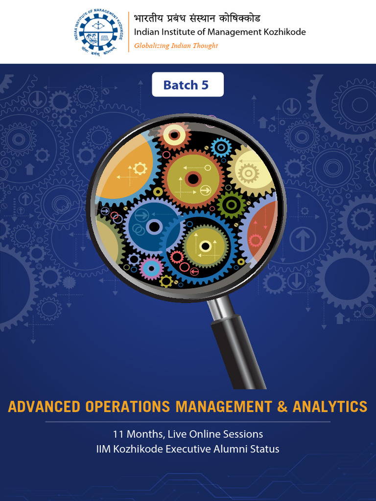 Advanced Operations Management Analytics Enrol Now 1674616969 | PDF | Analytics | Business