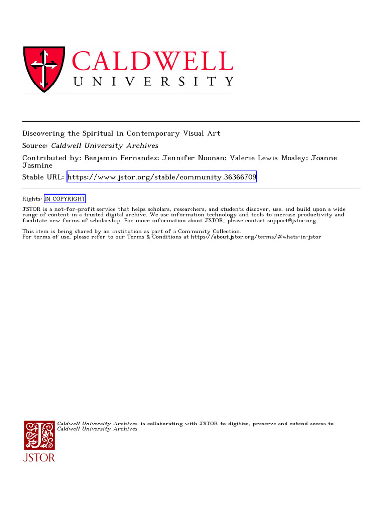 01 - Discovering The Spiritual in Contemporary Visual Art | PDF