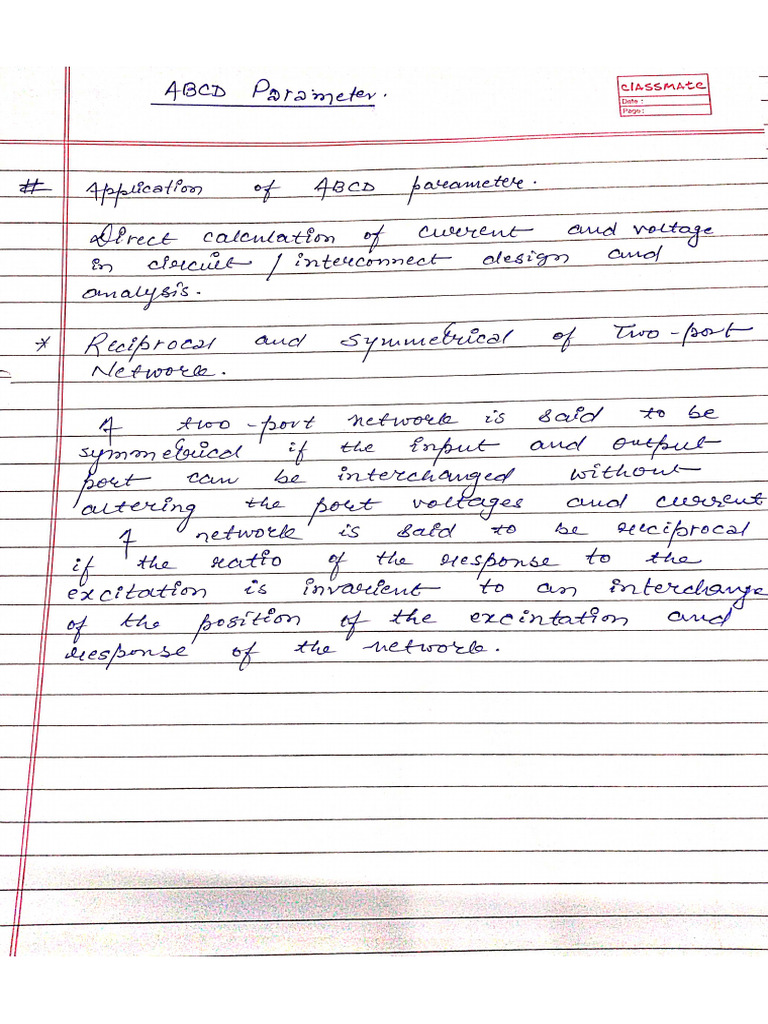 ABCD Parameter | PDF