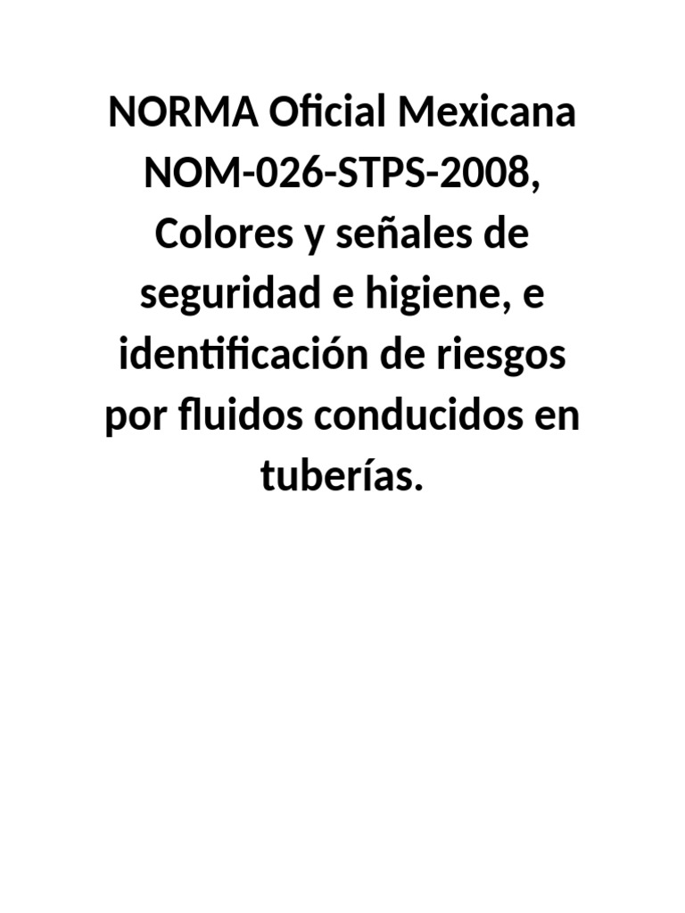 NOM-026-STPS-2008 | PDF