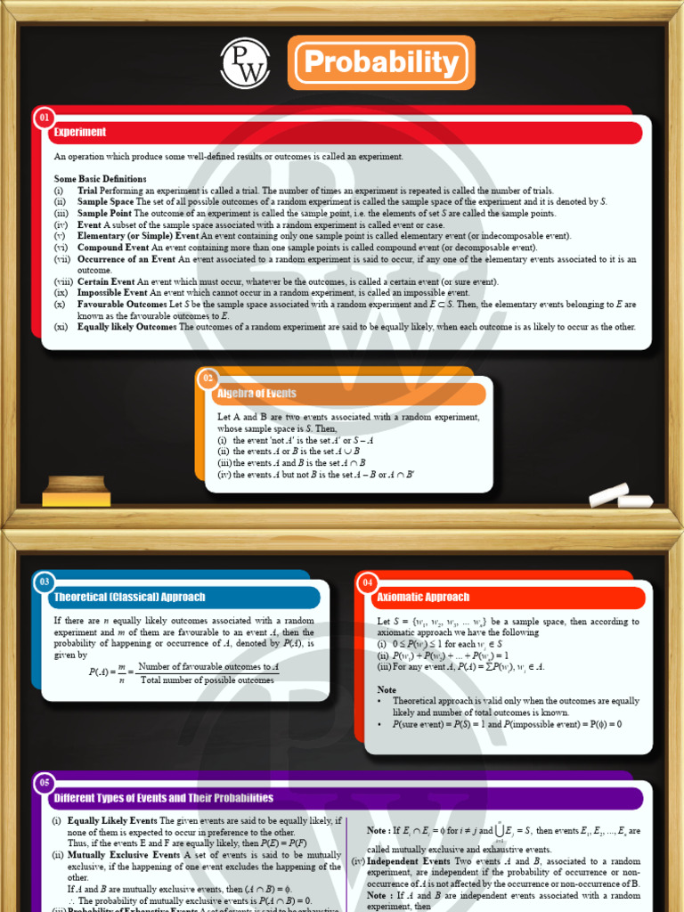Probability - Formula Booklet | PDF