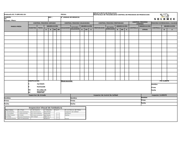 Protocolo de Calidad | PDF