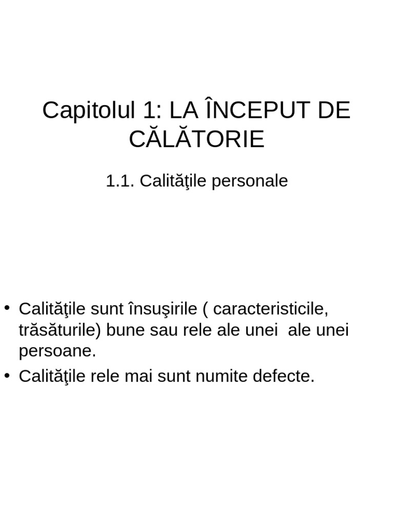 1.1. Calitatile Personale | PDF
