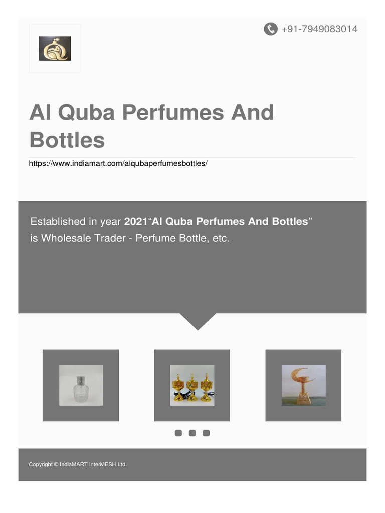 Al Quba Perfumes and Bottles | PDF