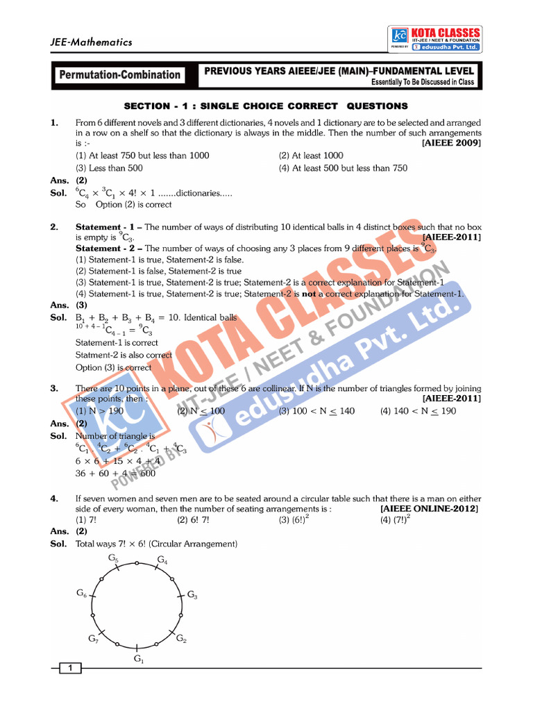 Permutation Combination | PDF Permutation Combination | PDF