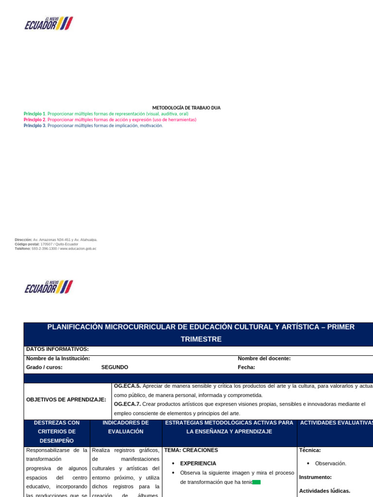 2do - Eca 1er - Trimestre | PDF