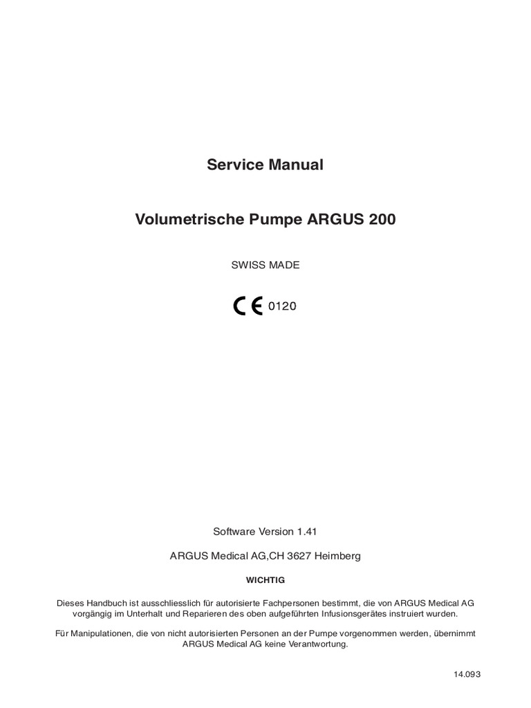 Argus 200 - Service Unterlagen | PDF