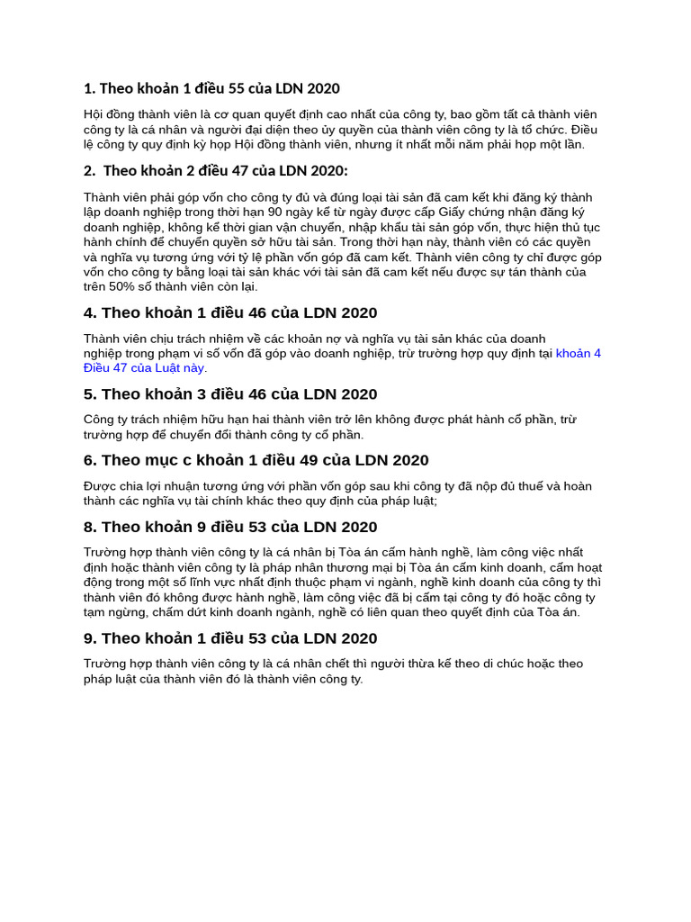 4. Theo khoản 1 điều 46 của LDN 2020 | PDF