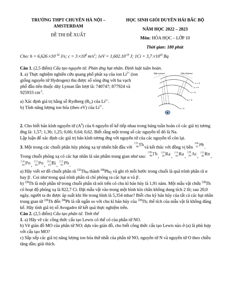 Trư NG THPT Chuyên Hà N I | PDF
