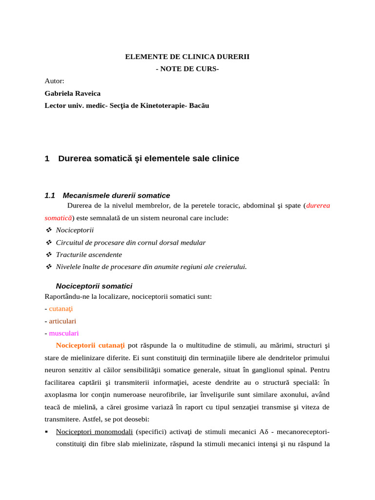 Curs Terapia Durerii | PDF