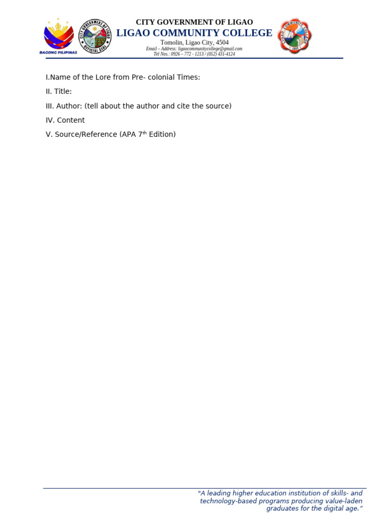 Ligao Community College | PDF