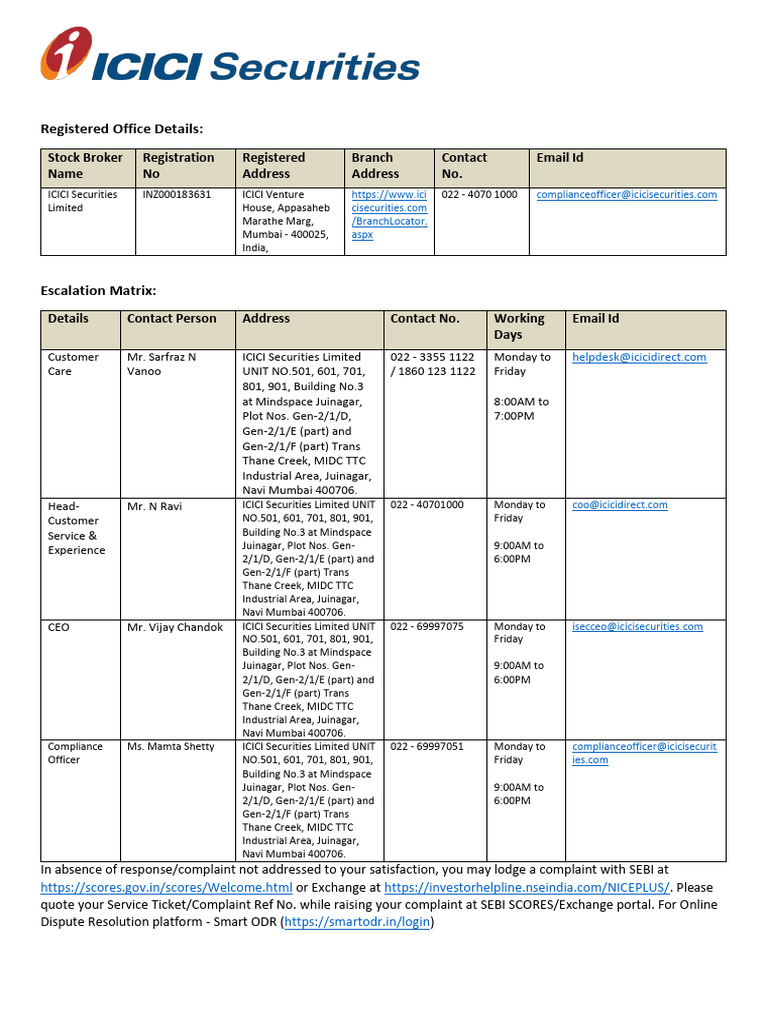 Escalation Matrix | PDF