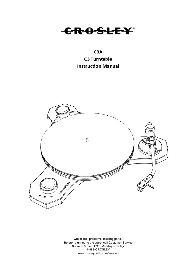 Manual de Usuario Crosley C3 (7 Páginas) | PDF