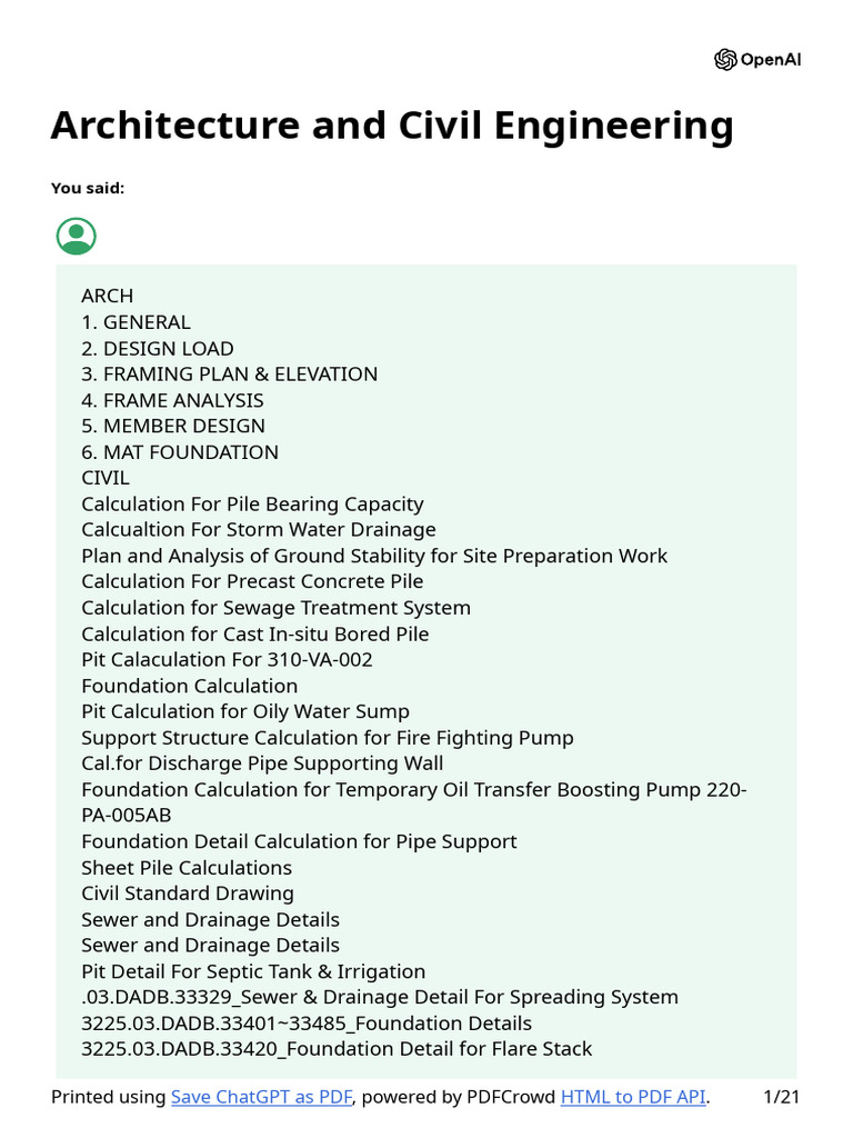 Architecture and Civil Engineering (1) | PDF