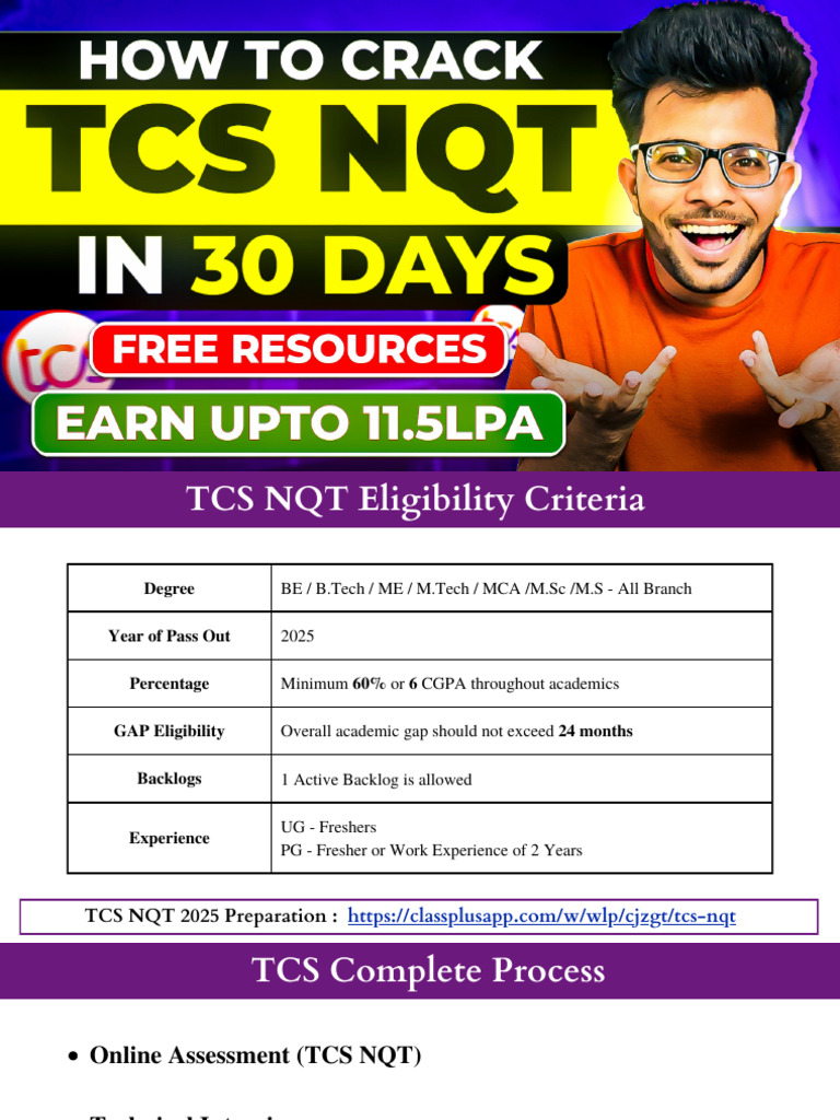 Tcs NQT 2025 Batch | PDF
