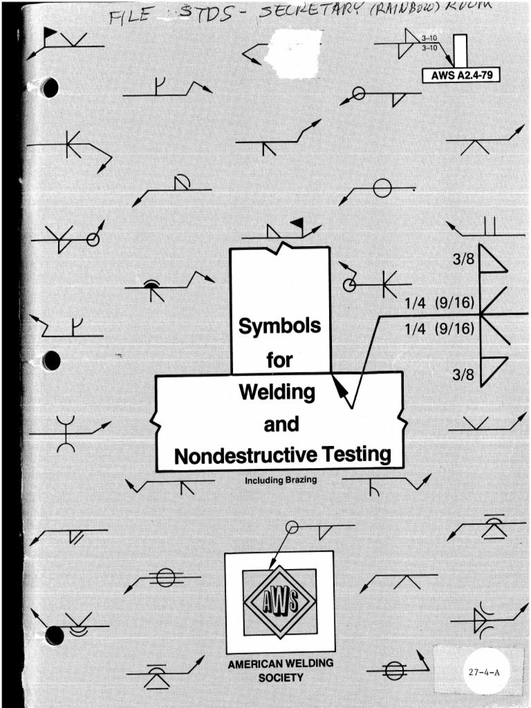 Symbols for Welding and Nondestructive Testing. AWS 1979 | PDF