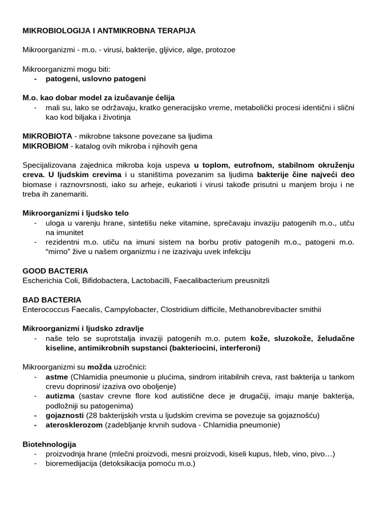 Mikroorganizmi i njihova uloga u zdravlju | PDF | Microscopy | Medical ...