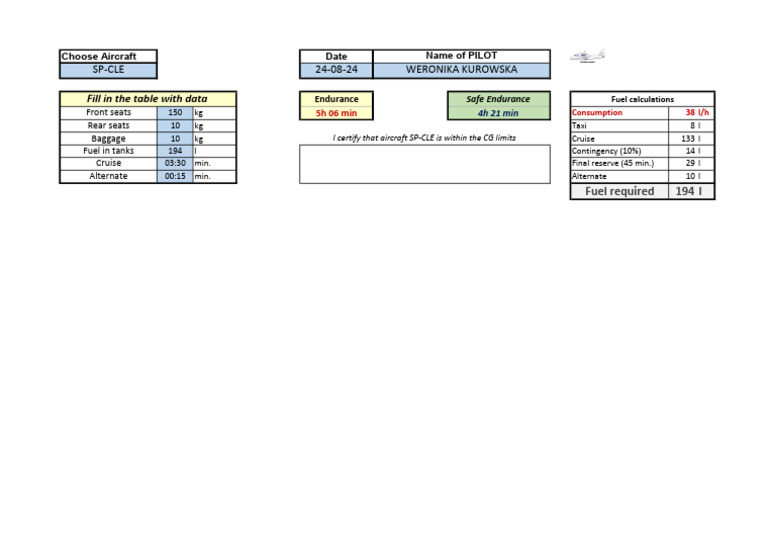 Fuel Calculations | PDF