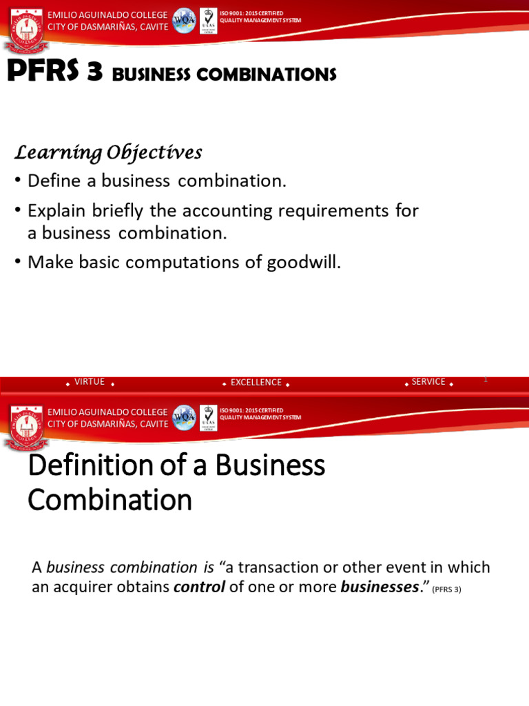 PFRS 3 - Business Combinations 1 | PDF | Goodwill (Accounting ...