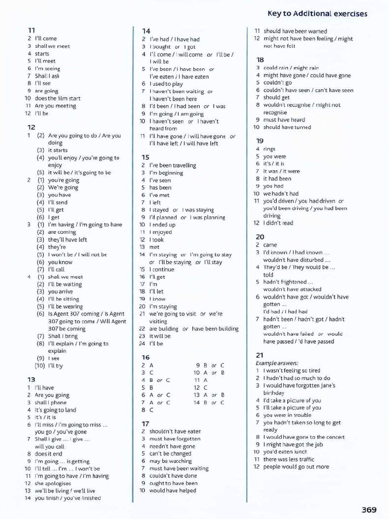 Grammar Exercises 1 Answer Key | PDF