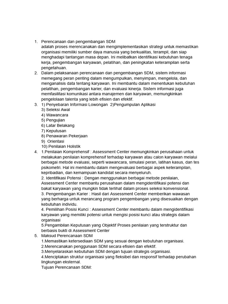 AnisaTriLestari - Perencanaan&pengembangan SDM | PDF