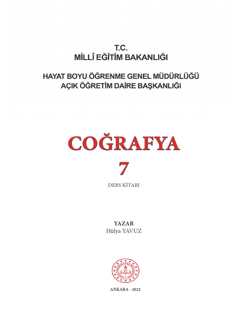 Cografya - 7 Dönem 2022 | PDF